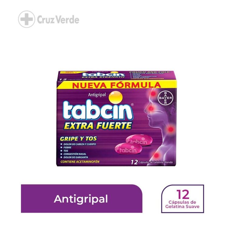 Tabcin Ef Gripe Y Tos Nf 12 Capsula Gel - Cruz Verde
