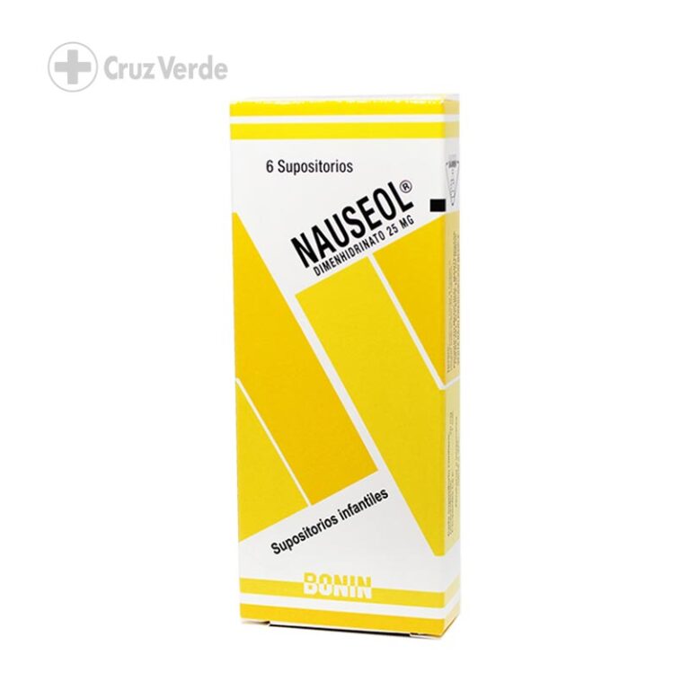 Nauseol 25mg 6 Supositorio - Cruz Verde