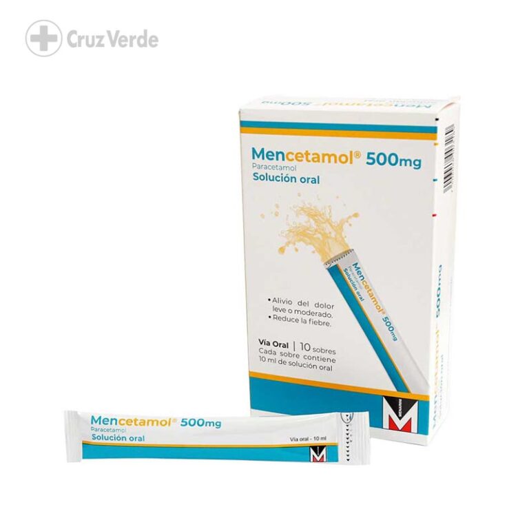 Mencetamol 500mg 1 Sobre Beb 10ml – Cruz Verde
