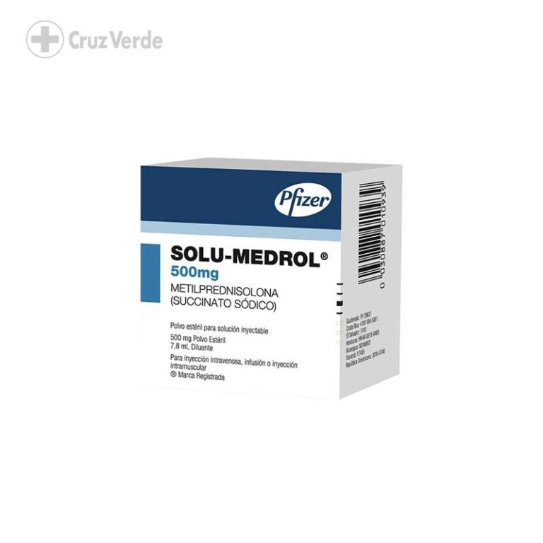 Solu-medrol 500mg/8ml 1 Solucion Inyectable - Cruz Verde