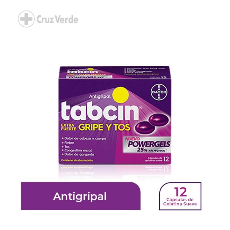 Tabcin Ef Gripe Y Tos Power 325mg 12 Capsula Gel - Cruz Verde