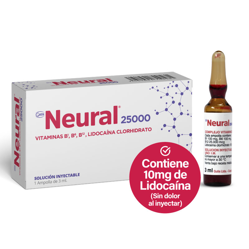Neural 25,000 3 Ml 1 Ampolla - Cruz Verde